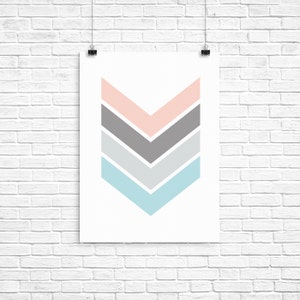 Printable Art / Printable Poster / Printable Wall Art Set / Chevron ...
