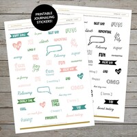 Printable Days of the Week Stickers Ideal for Bullet Journal Season ...