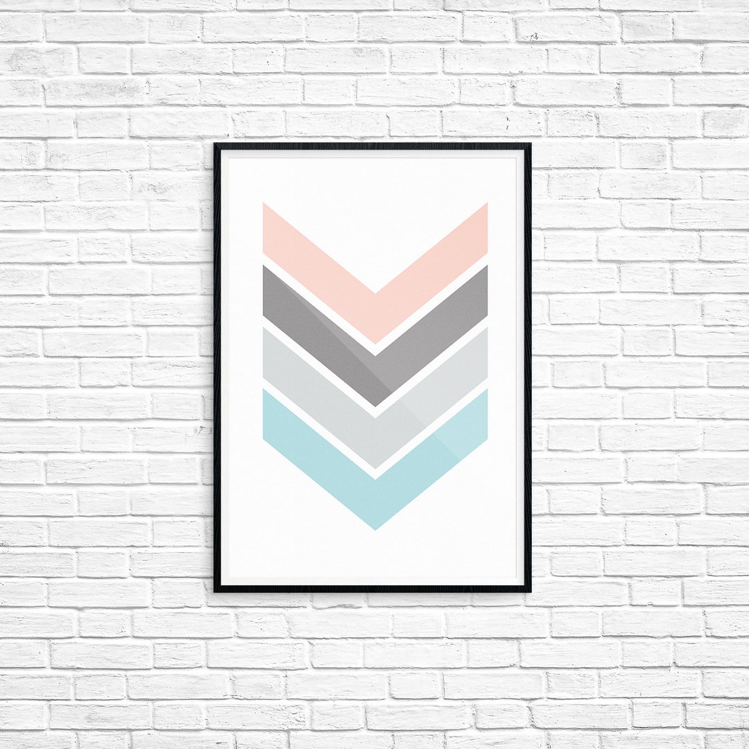 Printable Art / Printable Poster / Printable Wall Art Set / Chevron ...
