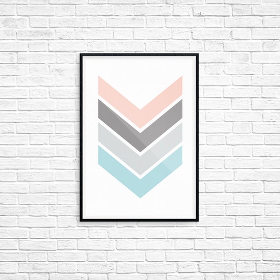Printable Art / Printable Poster / Printable Wall Art Set / Chevron ...