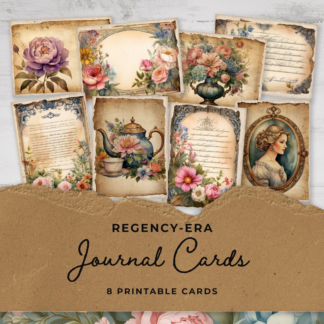 Regency Era Junk Journal Ephemera Cards | Scrapbook, Paper Craft ...