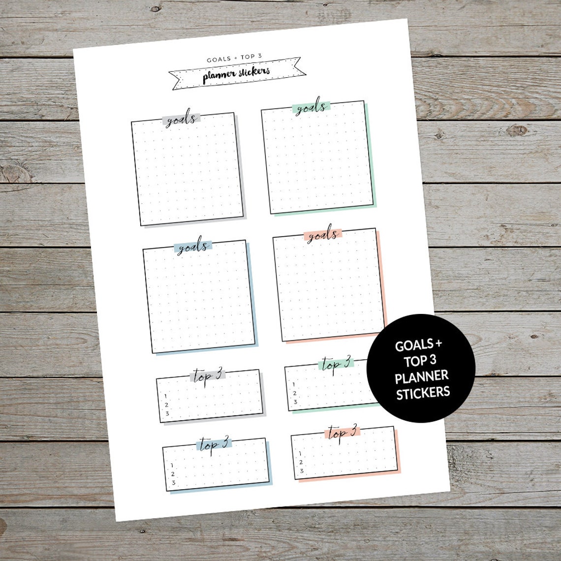 Printable Days of the Week Planner Stickers Bullet Journal Stickers ...