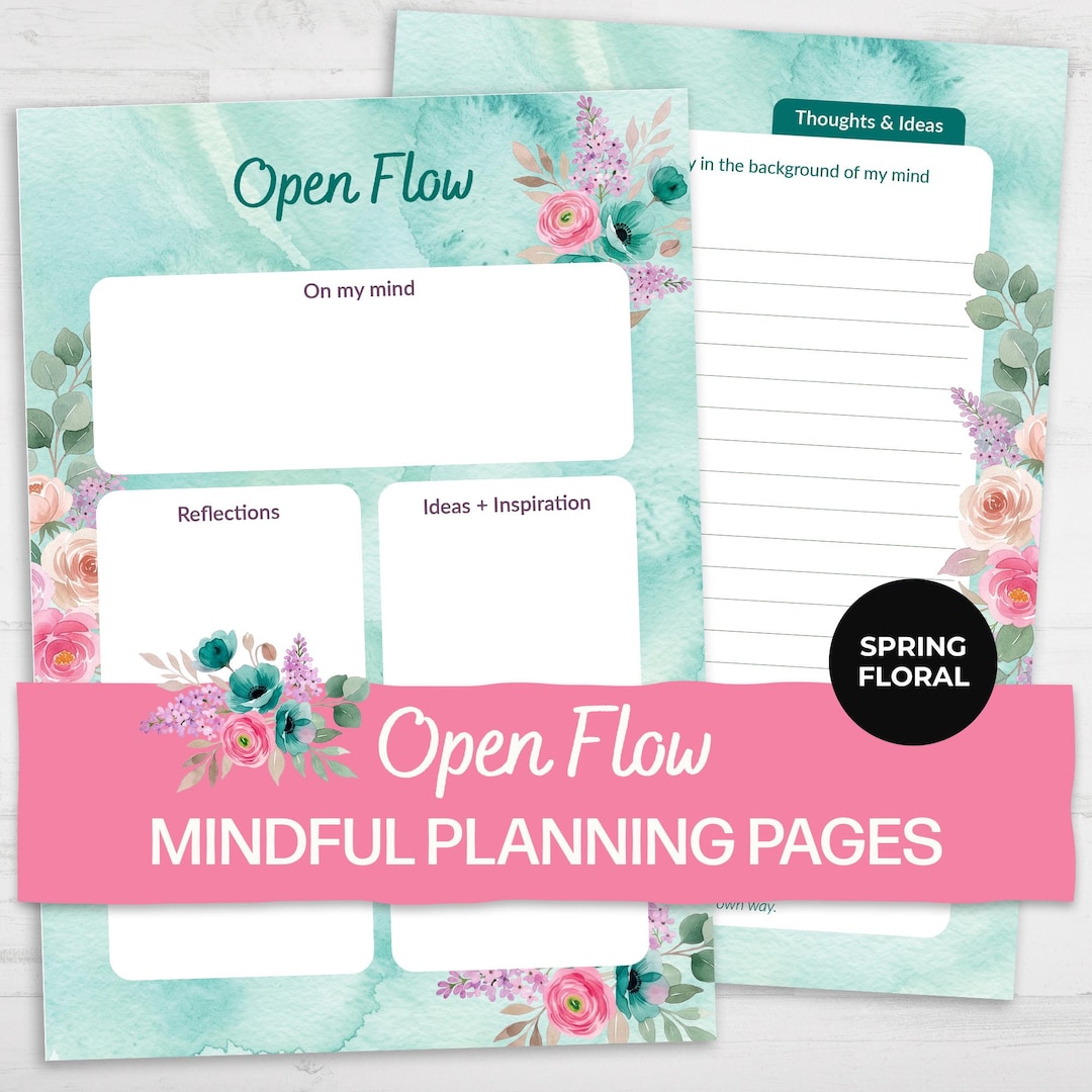 Open Flow Printable Journal Pages – Brain Dump & Free Writing Prompts ...