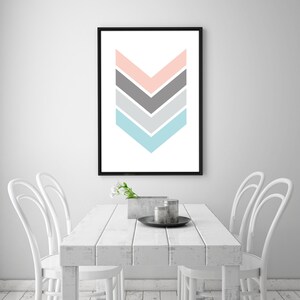 Printable Art / Printable Poster / Printable Wall Art Set / Chevron ...