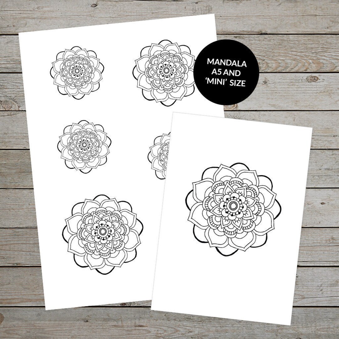Printable Mandala (design No.1) Hand Drawn Mandala - Ideal for Creative ...