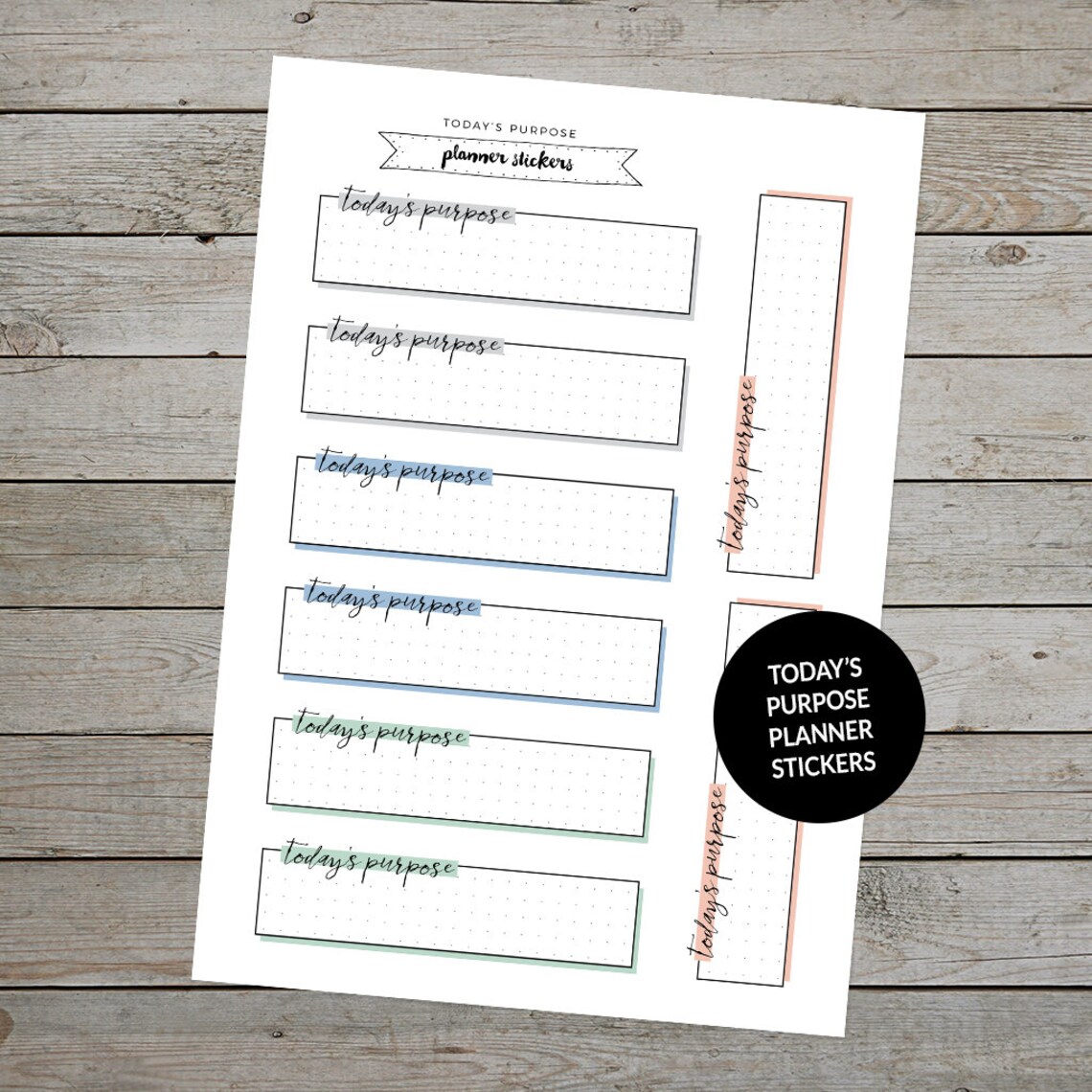Printable Days of the Week Planner Stickers Bullet Journal Stickers ...