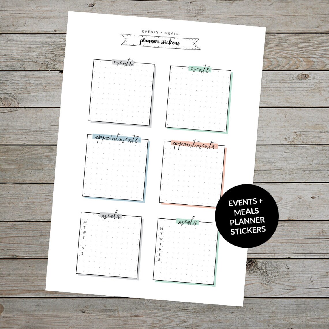 Printable Days of the Week Planner Stickers Bullet Journal Stickers ...