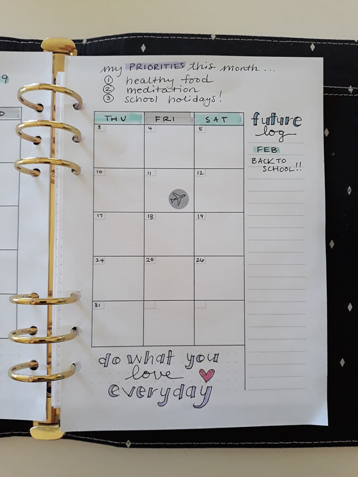 Printable Blank Calendar Template for Notebook or Planner - Blank ...