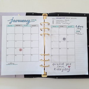 Printable Blank Calendar Template for Notebook or Planner - Blank ...