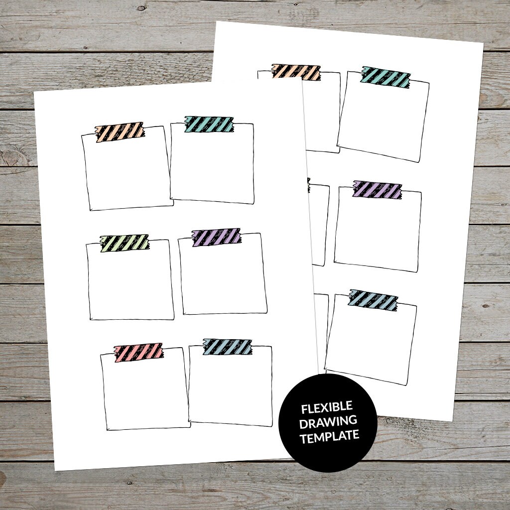 Printable Drawing a Day Template - Journal Daily Drawing Planner Insert ...