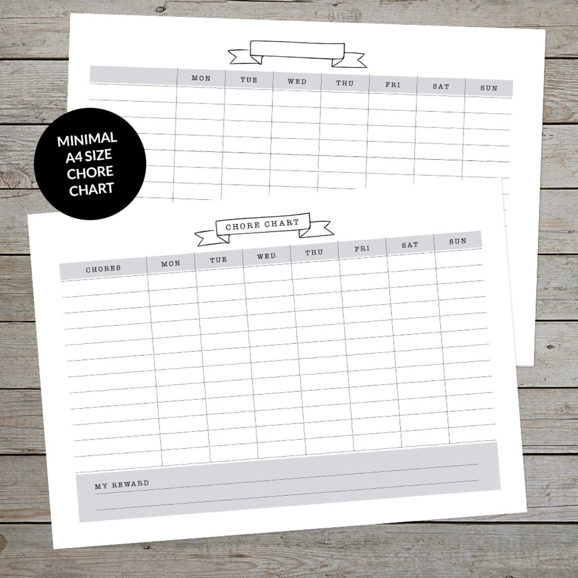 Chore Chart Printable Kids Chore Chart Star Chart Journal Tracker ...