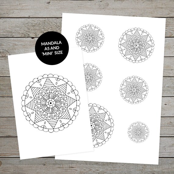 Printable Mandala design No.4 Hand Drawn Mandala Ideal | Etsy