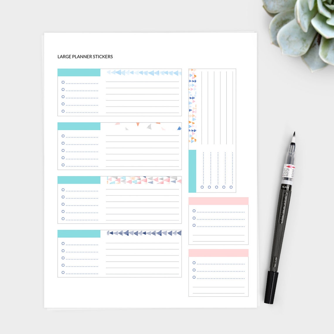 Printable Planner Stickers - Suits Large A5 Planners - Box Style ...