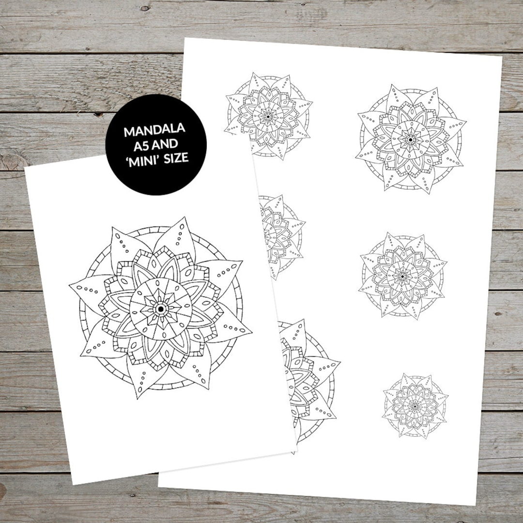 Printable Mandala (design No.9) Hand Drawn Mandala - Ideal for Creative ...