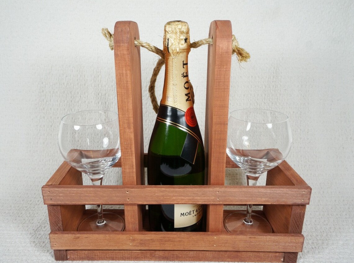 Rustic Wine Bottle Holder Rustic Wine HolderWine ToteWooden | Etsy