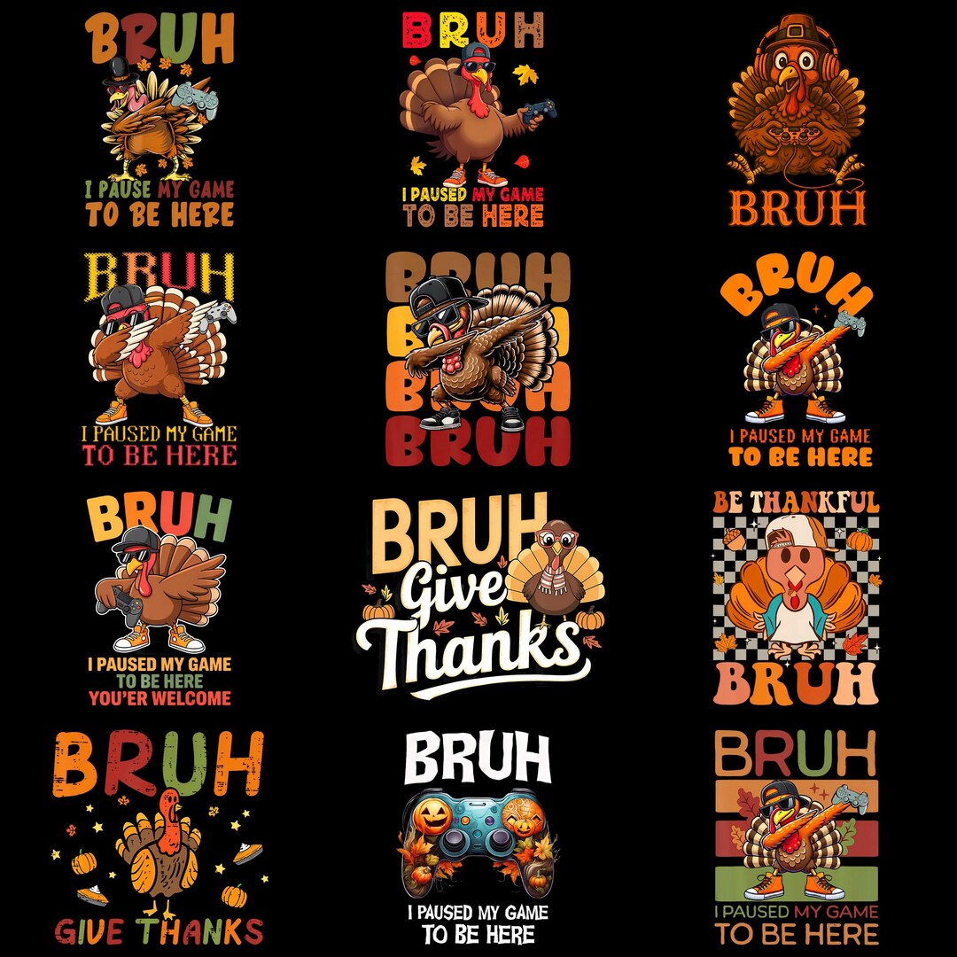 Funny Gamer Turkey PNG: Thanksgiving Video Game Clipart (digital ...