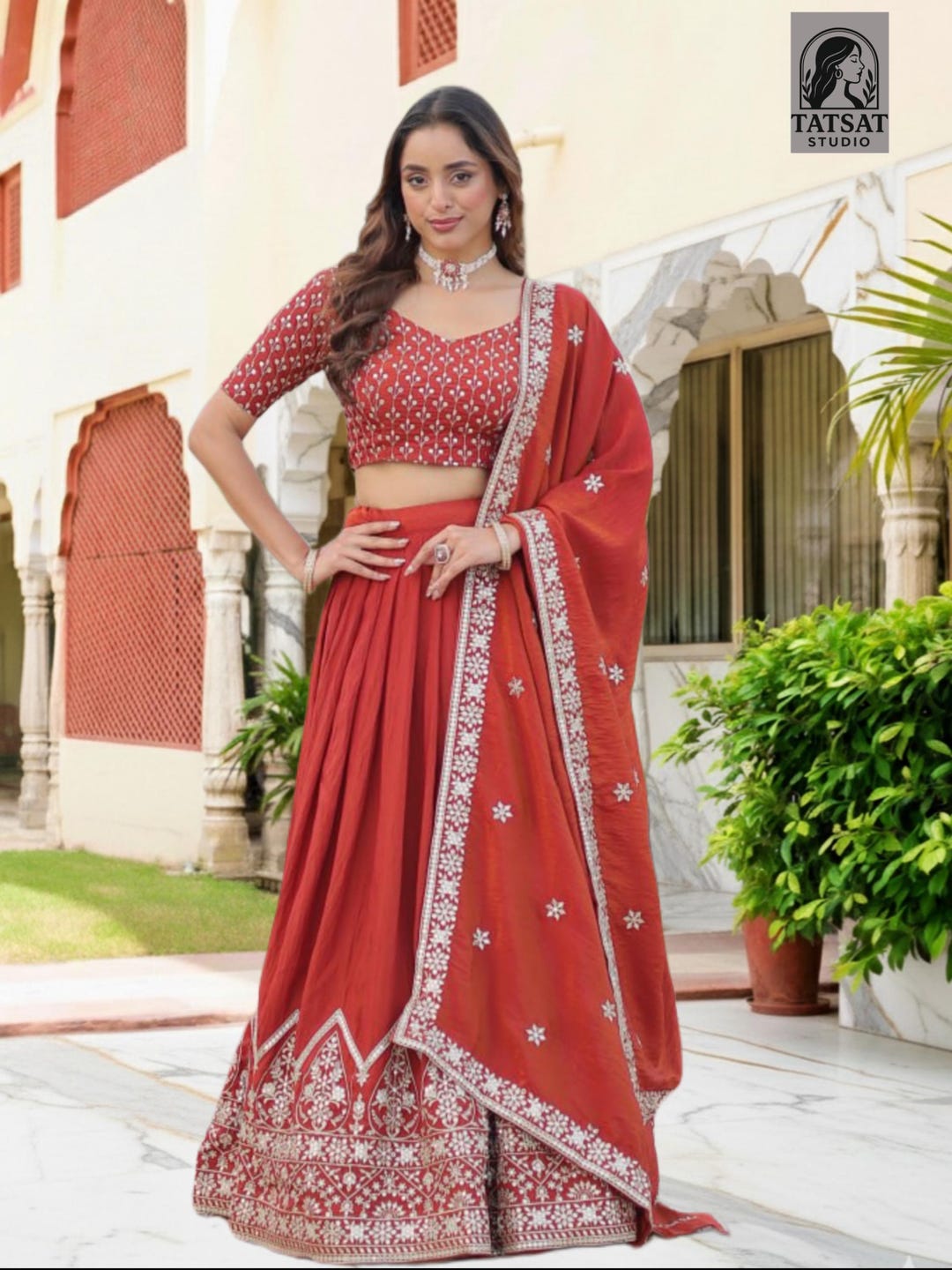 Vichitra Silk Lehenga Choli With Heavy Sequins | Indian Wedding Guest ...