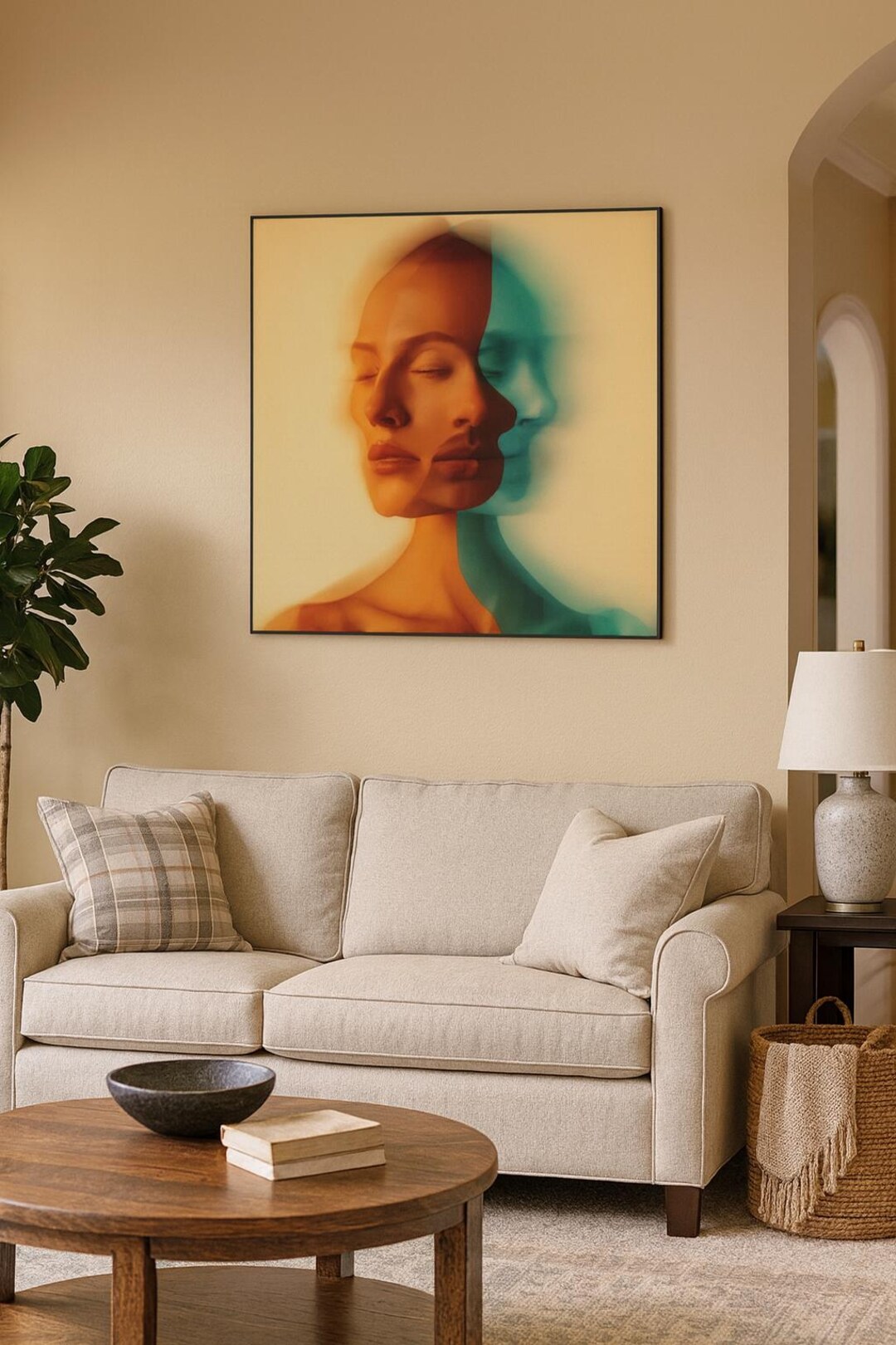 Chromatic Echo Dual Abstract Face - Etsy