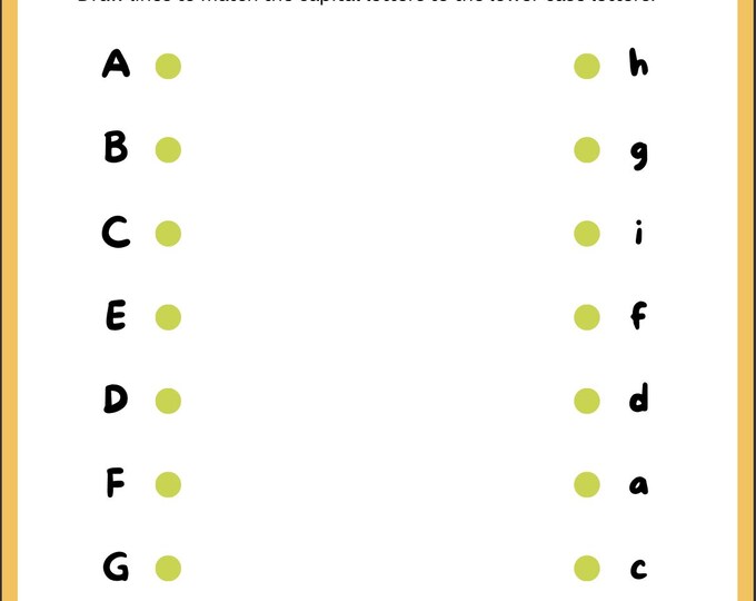 Letter Matching Printable. Alphabet Recognition Activity for Toddlers ...