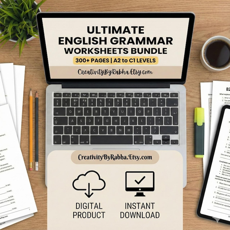 The Ultimate English Grammar Worksheets Bundle: 100+ Activities for ESL ...