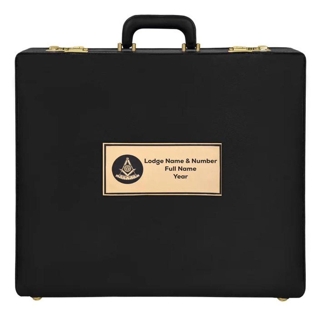 Past Master Masonic Apron Hard Briefcase – Blue & Black Imitation ...