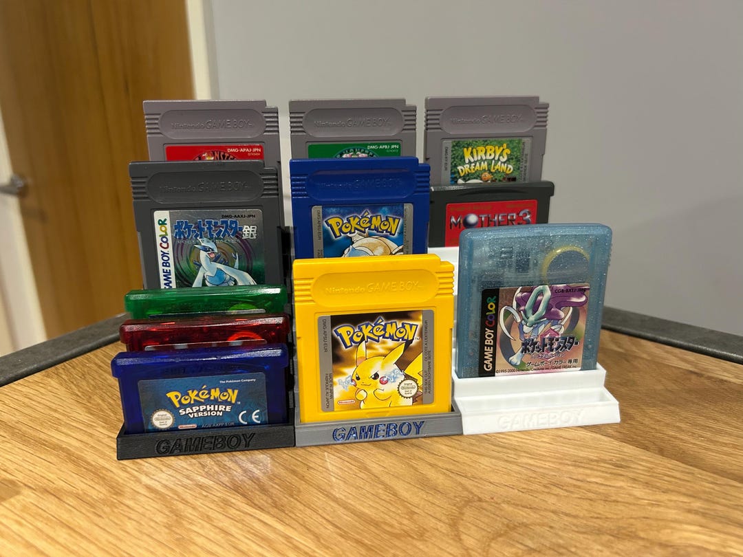 Gameboy Cadtridge Staggered Holder for up to 8 Gameboy Games - Etsy