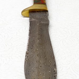 Vintage Damascus Steel Hand Made White Hunter Style Ketchup Mustard ...