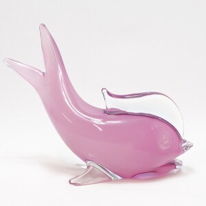 1950's Murano Archimede Seguso Pink Opaline Hand Blown Art Glass Fish ...