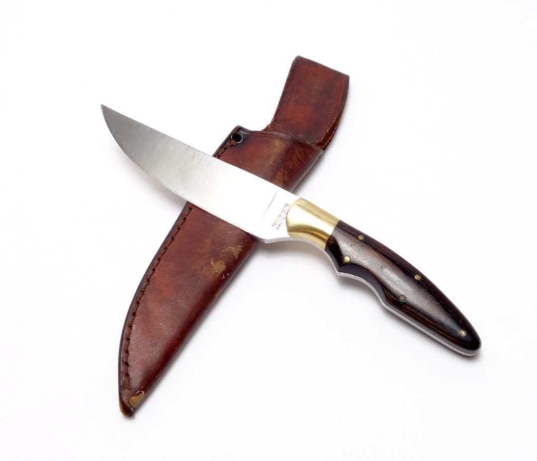 Vintage Taylor Seto Japan Full Tang Surgical Steel Rosewood Scales Larry Harler Design Heavy ...