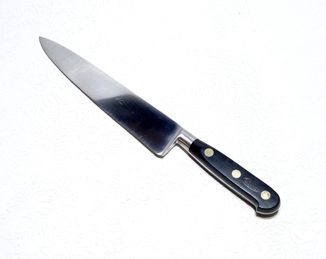 Mid Century Sabatier Lion France Hand Forged Stainless Full Tapered ...