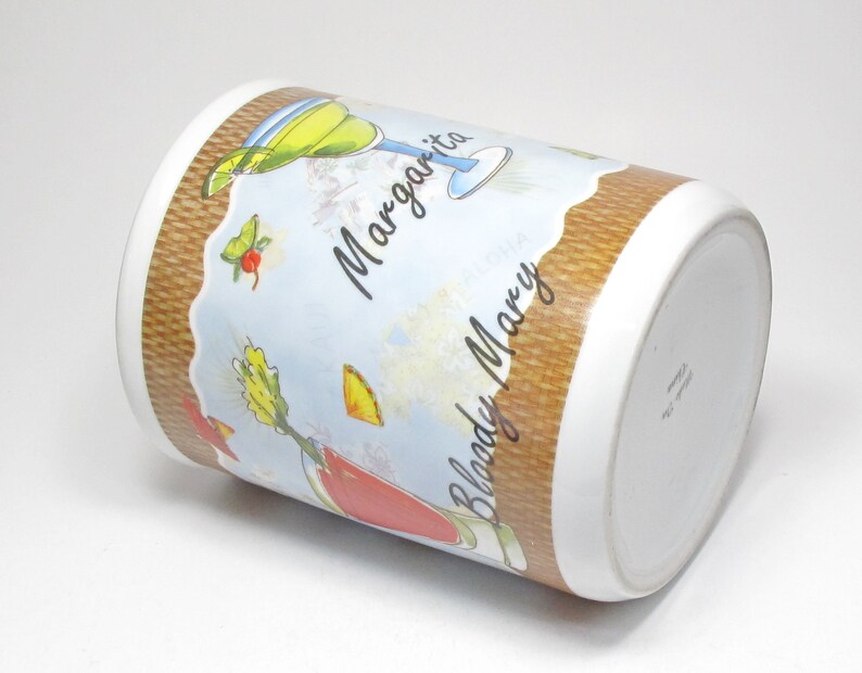 Vintage Ceramic Barware Cocktail Ice Bucket Utensil Holder | Etsy