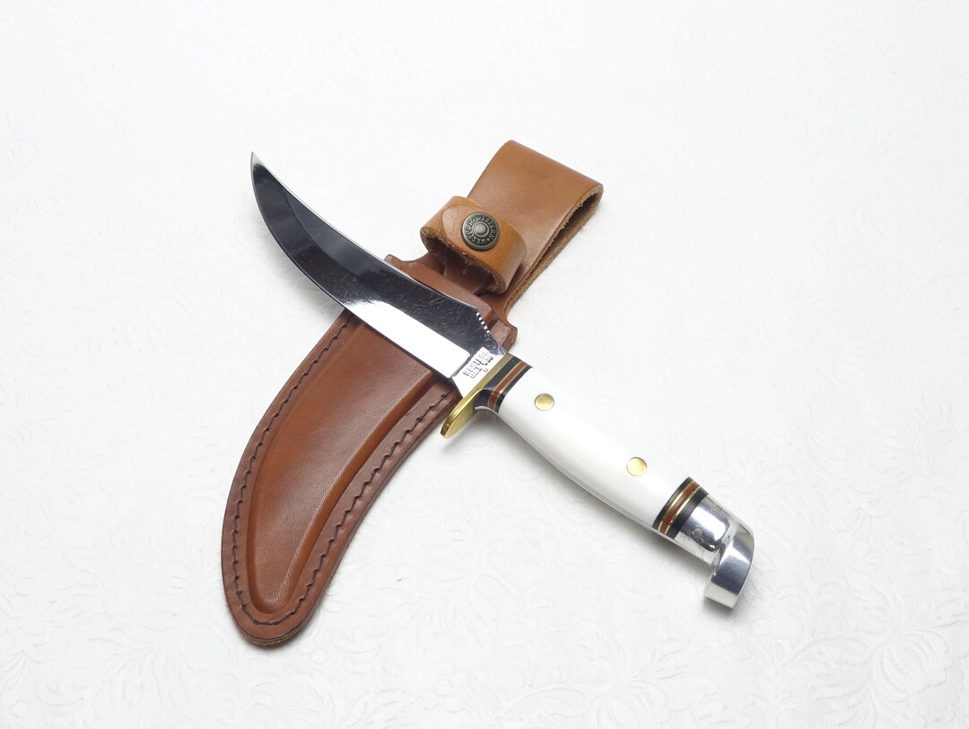 1989 Western Cutlery Boulder Co. USA White Delrin Scales Carbon Steel ...