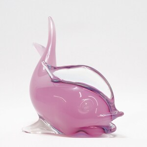 1950's Murano Archimede Seguso Pink Opaline Hand Blown Art Glass Fish ...