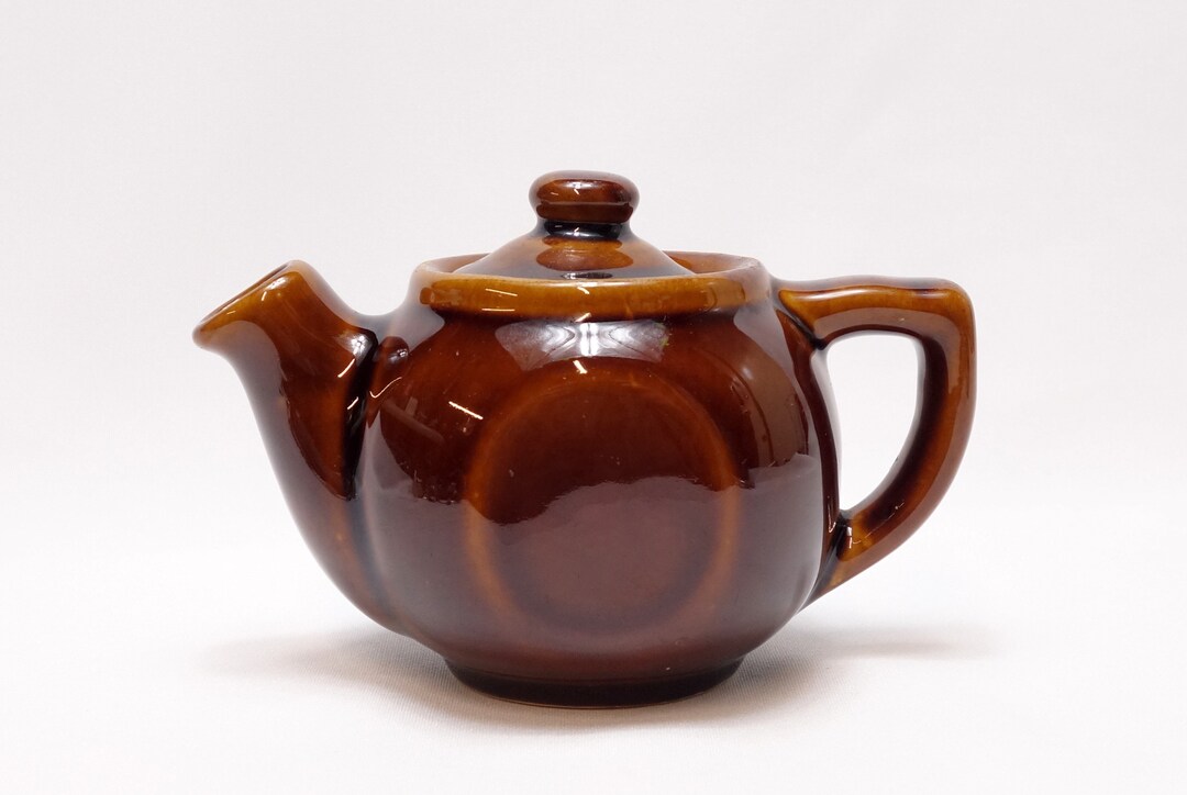 Antique W. S. George Pottery Company East Palestine Ohio Brown Glazed ...