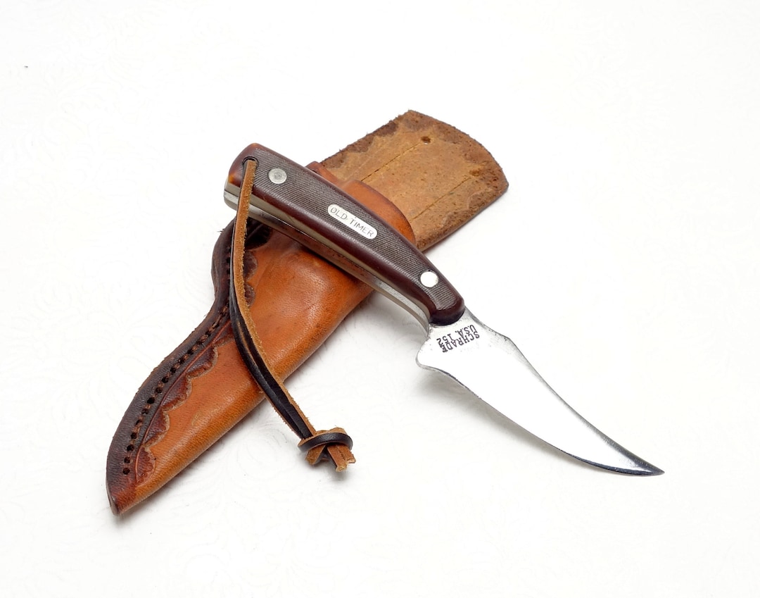 Vintage Schrade USA Old Timer 152 Sharpfinger Integral Carbon Steel ...