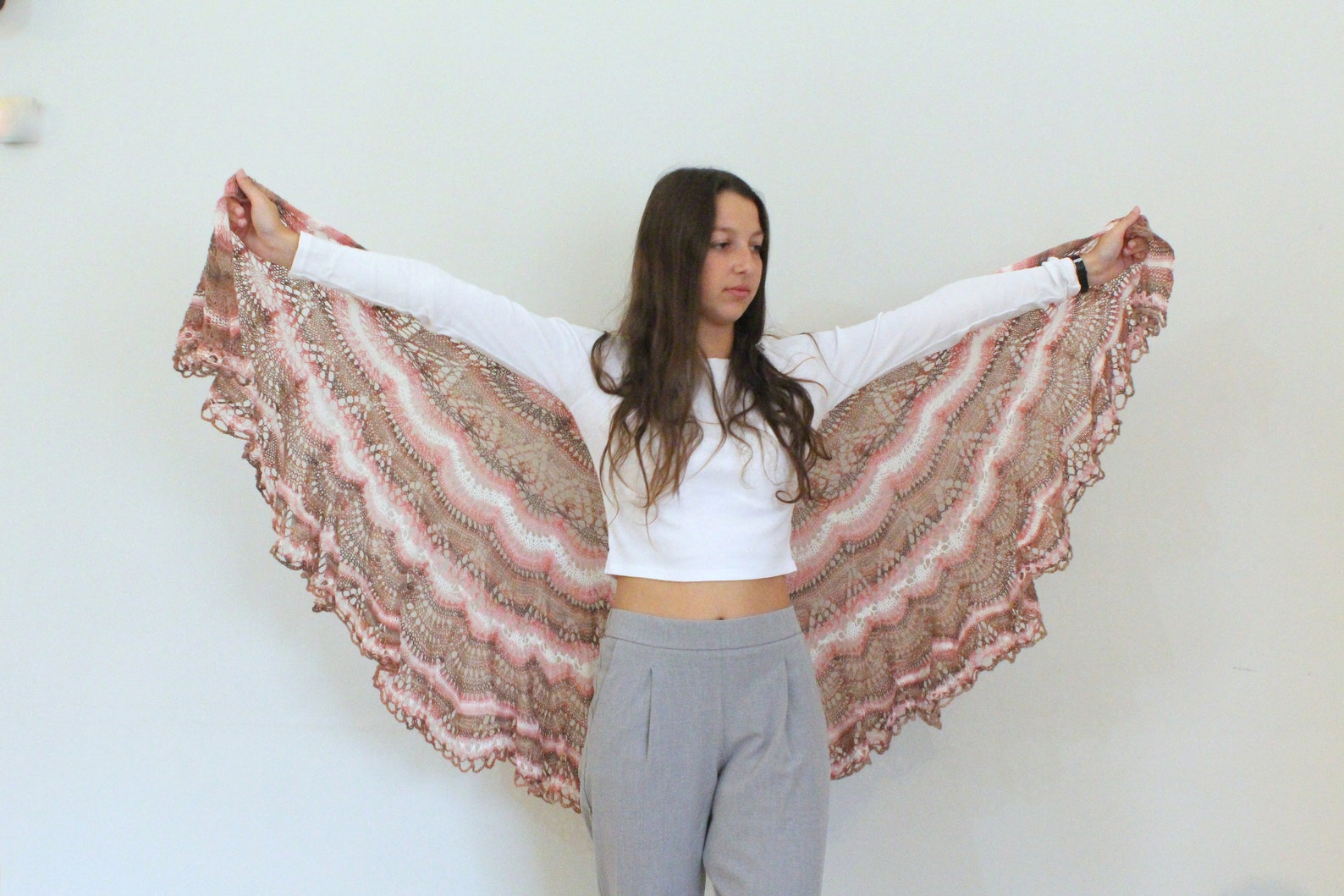 Multicolor Wraps Shawl Knitted Scarf Evening Wrap Evening - Etsy