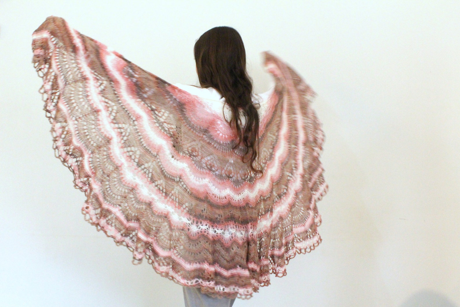 Multicolor Wraps Shawl Knitted Scarf Evening Wrap Evening - Etsy