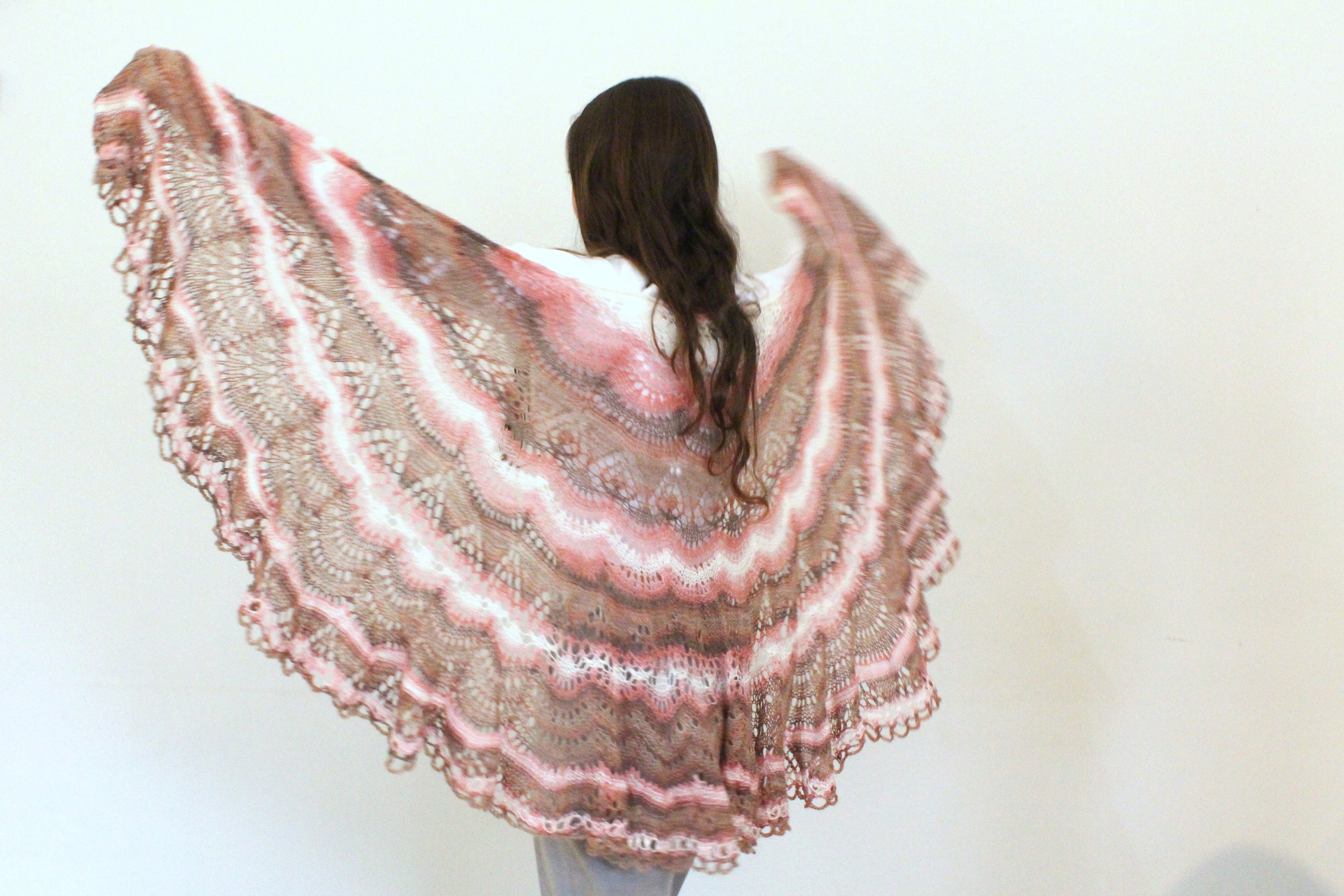 Multicolor Wraps Shawl Knitted Scarf Evening Wrap Evening - Etsy