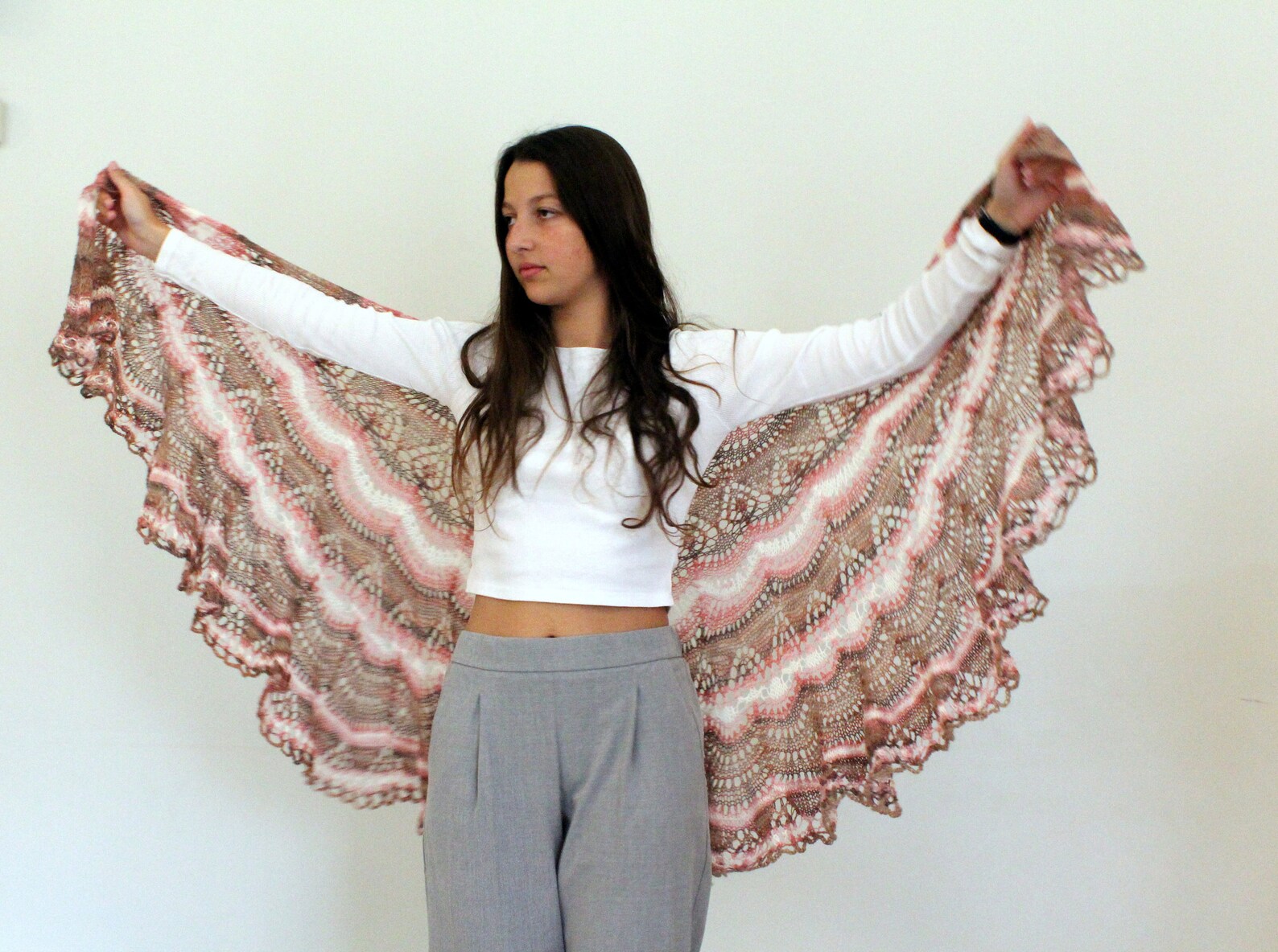 Multicolor Wraps Shawl Knitted Scarf Evening Wrap Evening - Etsy