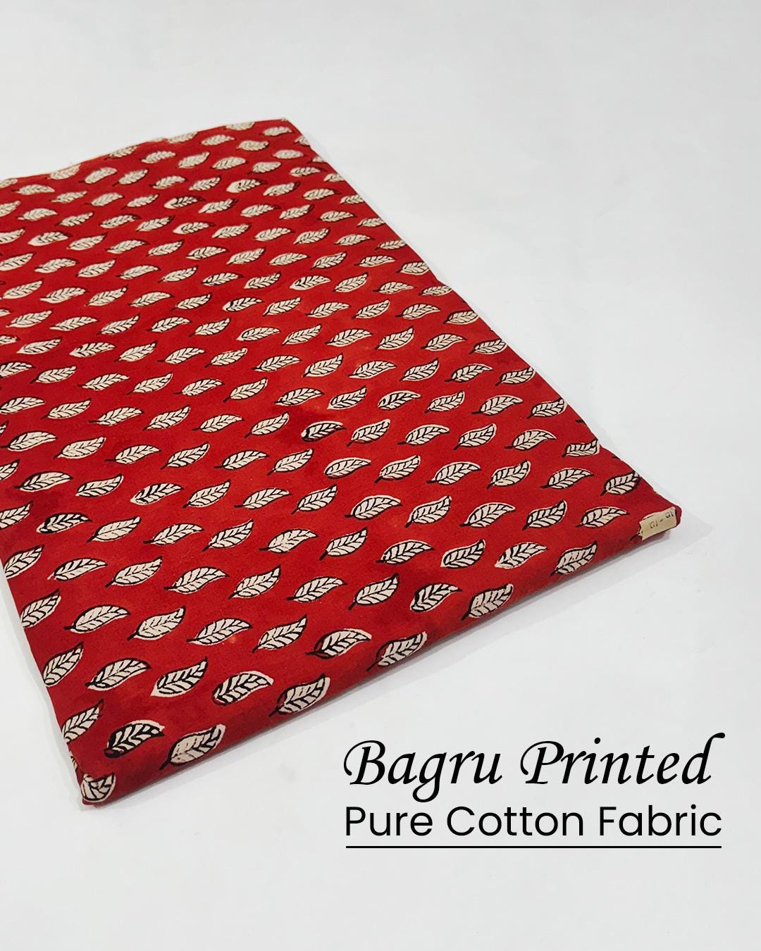 Bagru Block Print Cotton Fabric: Red Indian Style, Natural Dye - Etsy
