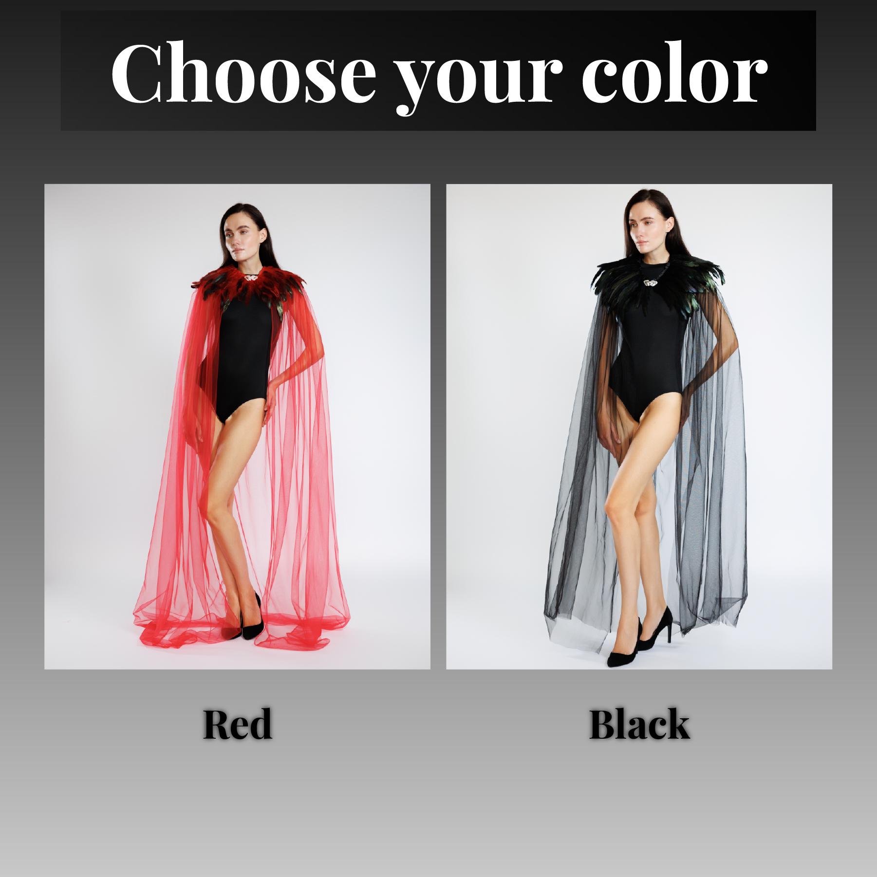 Black Feather Cape, Gothic Feather Capelet, Halloween Feather Cape ...
