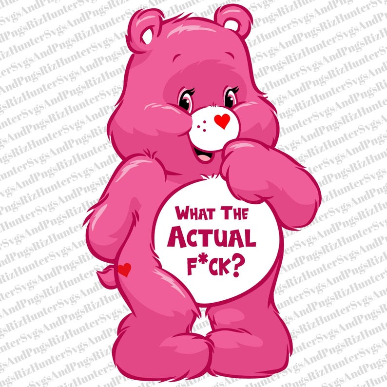 Funny Rude Bear SVG PNG Bundle: Profanity Belly Badges - Etsy