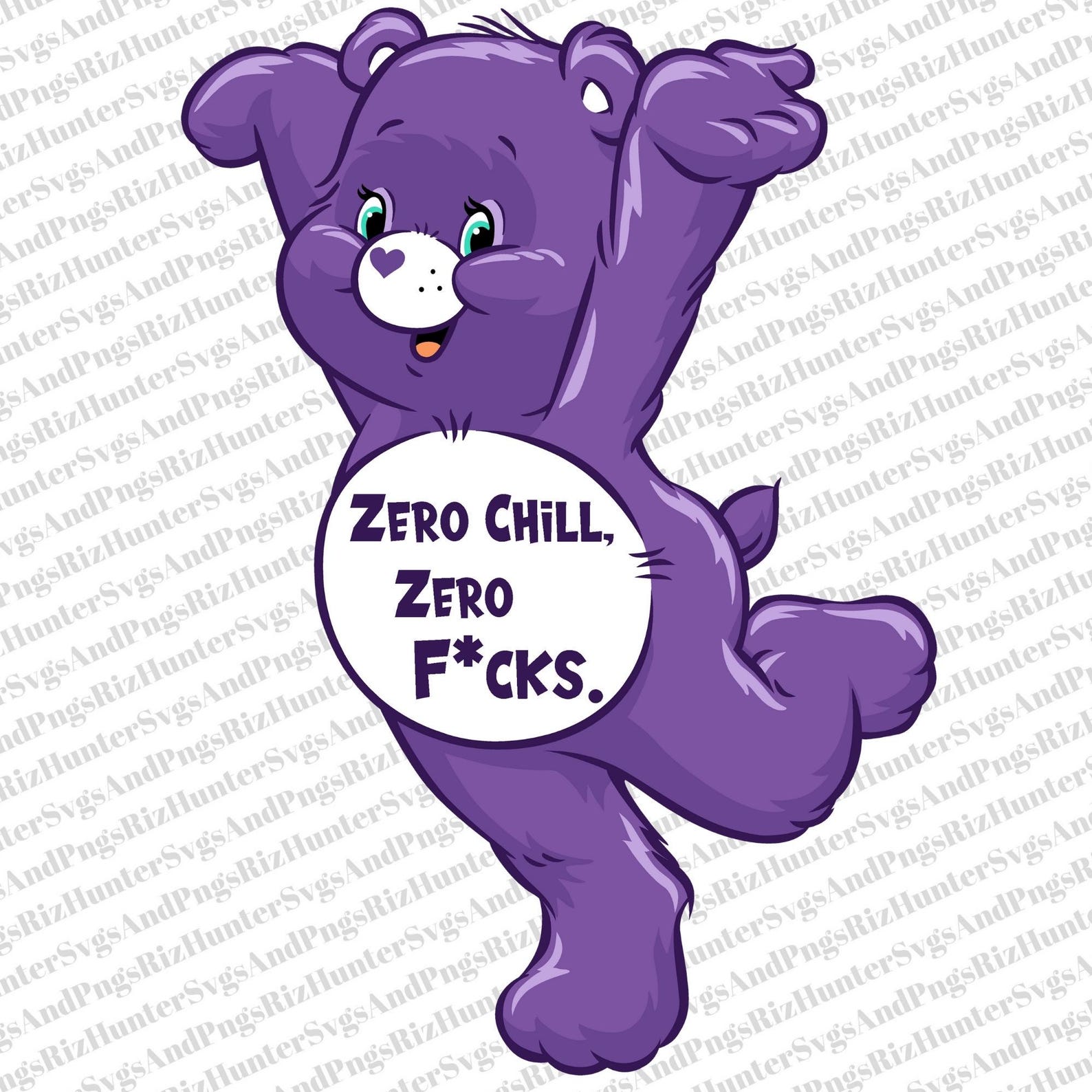 Funny Rude Bear SVG PNG Bundle: Profanity Belly Badges - Etsy