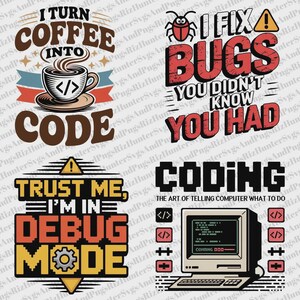 Software Engineer PNG Bundle: Funny Coding Quotes Clipart (12 Pngs) - Etsy