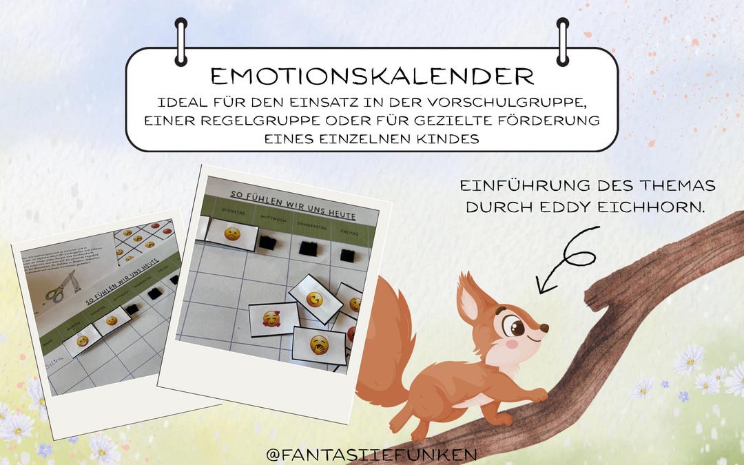 Emotion Calendar for Children – With Letter, Emotion Cards, and Monthly ...