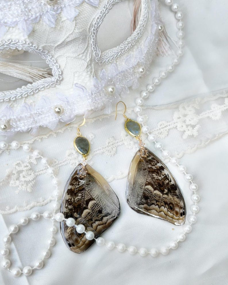 Real Preserved Butterfly / Moth Resin Earrings Ethically Sourced ...