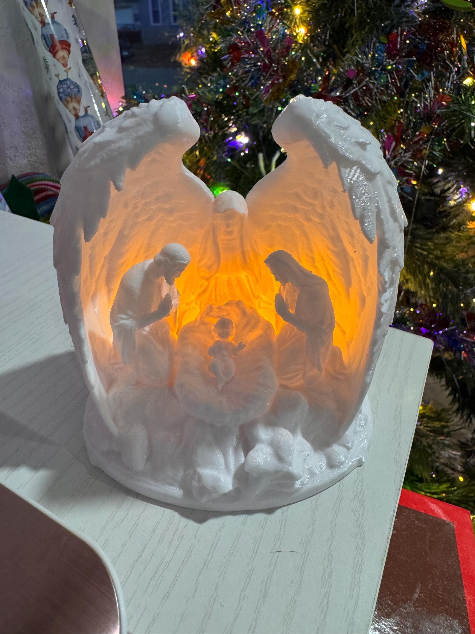 Angel Wings Nativity Scene With Tea Light - Etsy