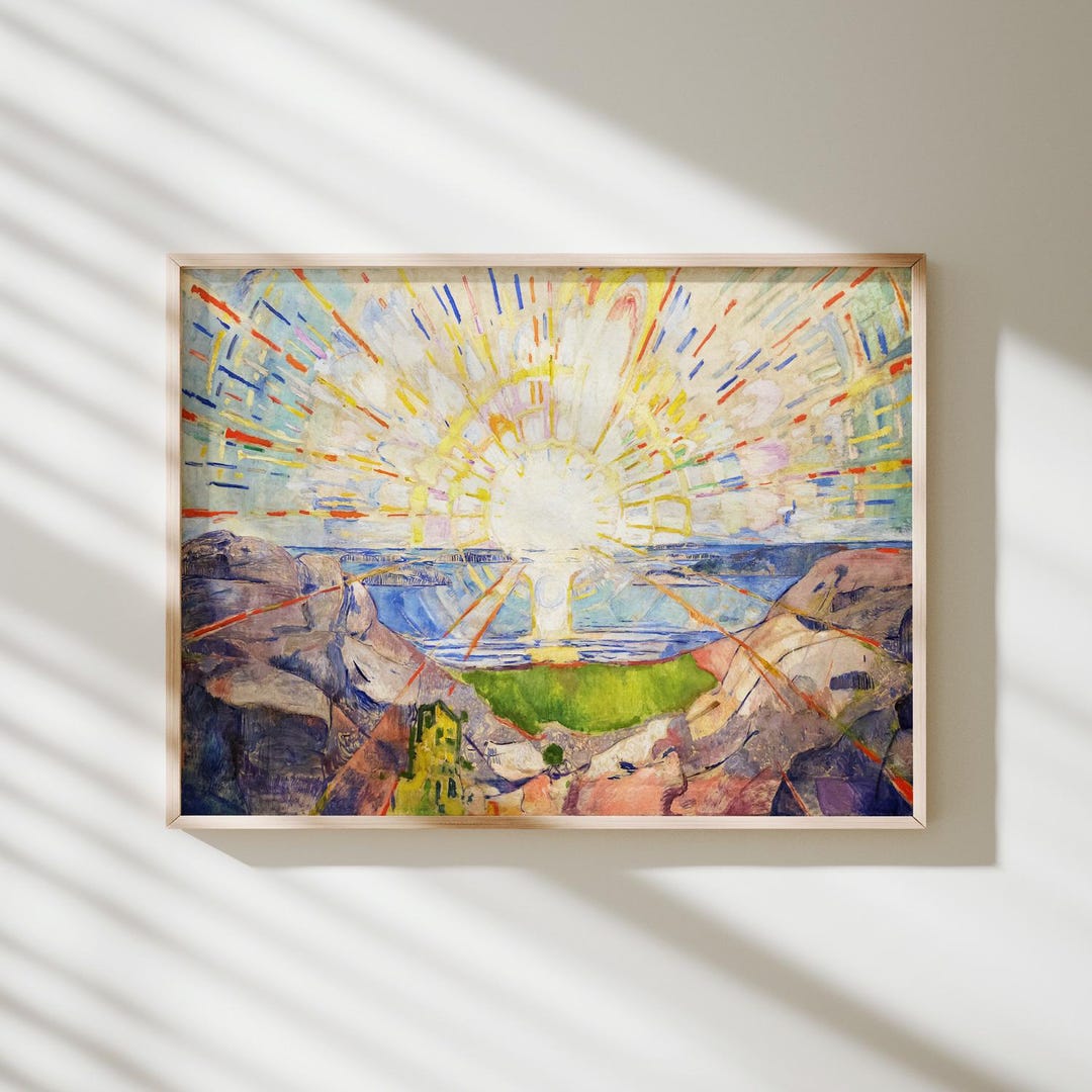 Le Soleil – Edvard Munch | Impression d'art paysage symboliste · Art ...