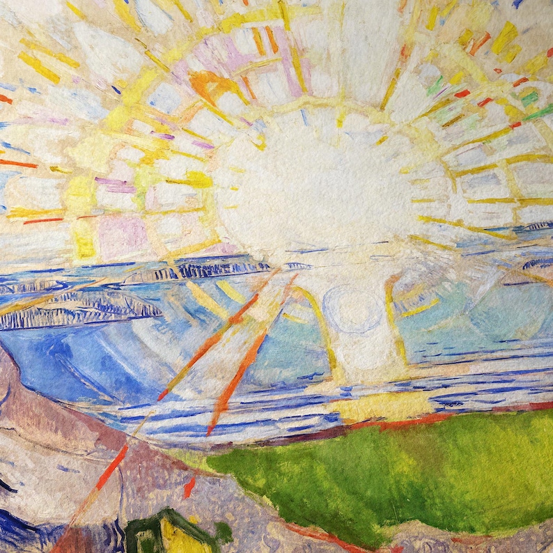 Le Soleil – Edvard Munch | Impression d'art paysage symboliste · Art ...