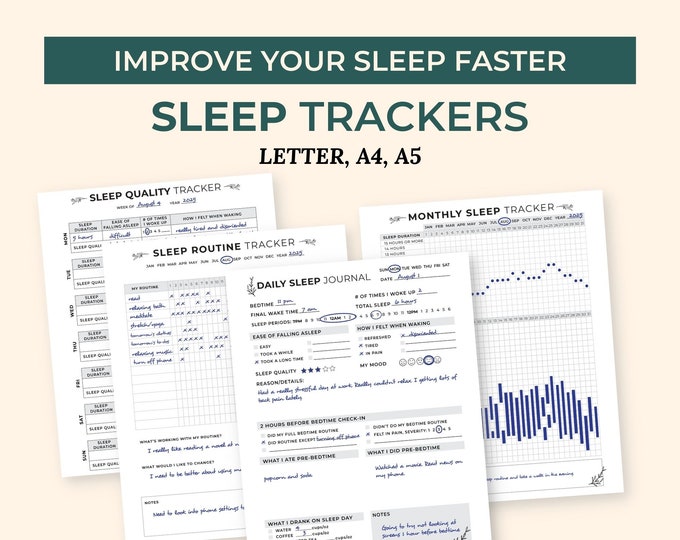 Bedtime Journal - for a Better Night's Sleep | A5 | Wellness Planner ...